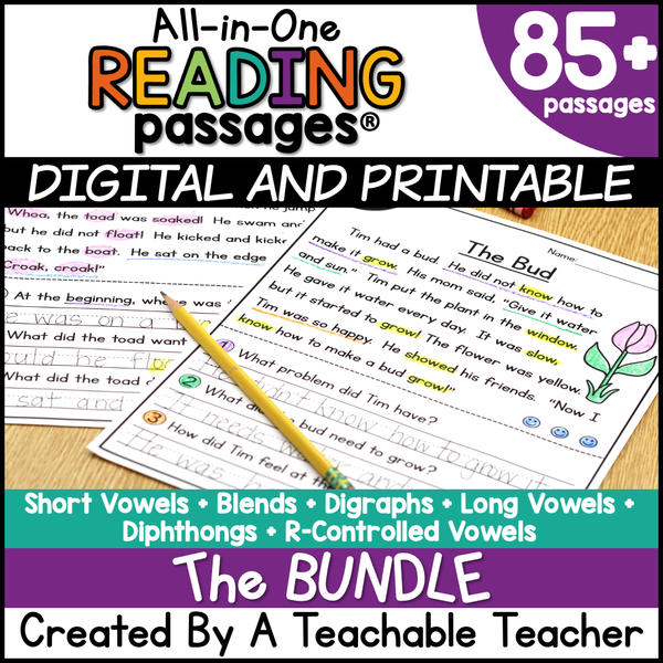 All-in-One Reading Passages- The BUNDLE – A Teachable Teacher