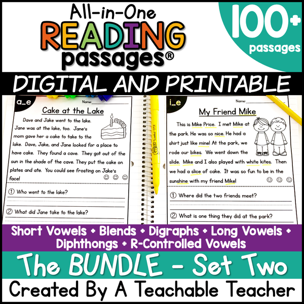 All-in-One Reading Passages Bundle Set #2 – A Teachable Teacher
