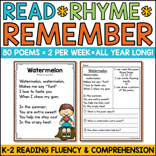Read Rhyme Remember - The BUNDLE – A Teachable Teacher