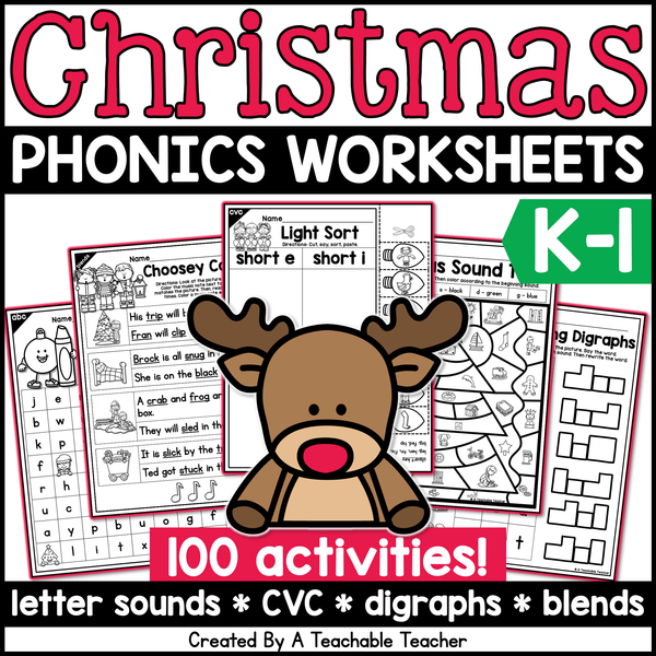 Christmas Phonics Bundle- NO PREP – A Teachable Teacher