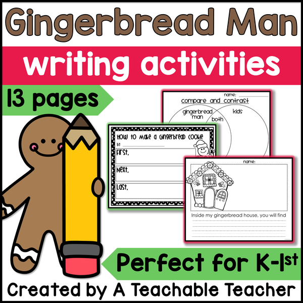10 Gingerbread Man Writing Activities – A Teachable Teacher