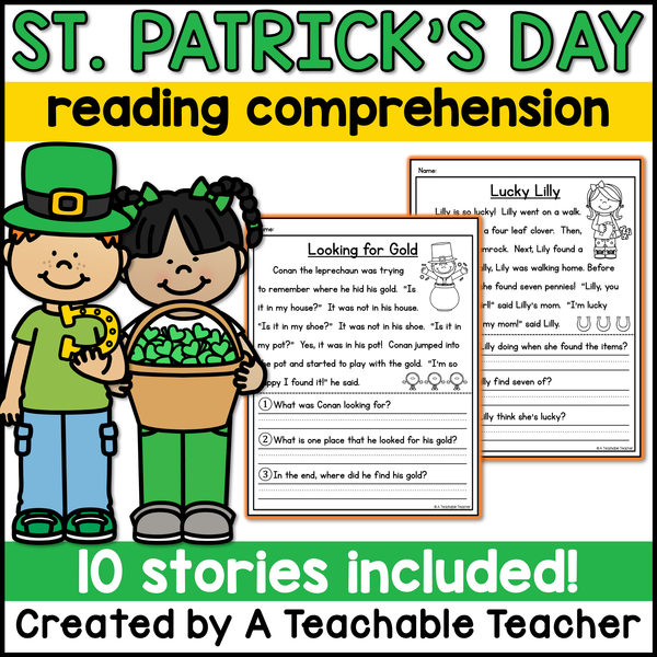 St. Patrick's Day Reading Comprehension – A Teachable Teacher