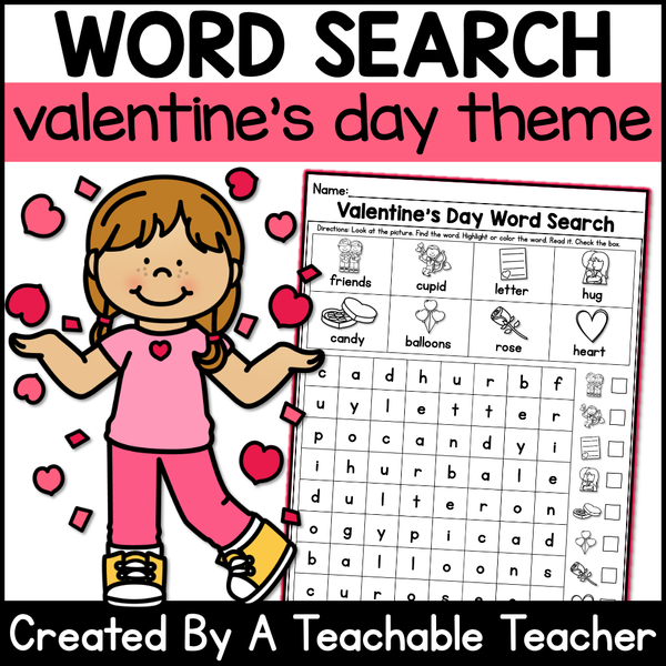 Valentine's Day Word Search – A Teachable Teacher