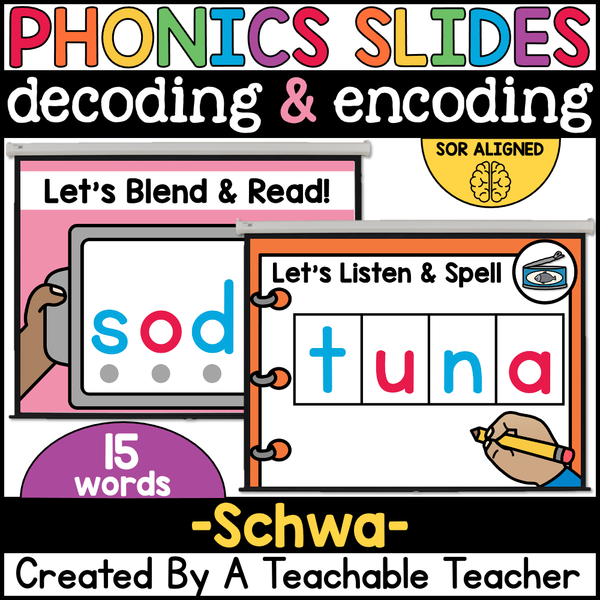 Digital Phonics Schwa Words Google Slides for Decoding and Encoding SO ...