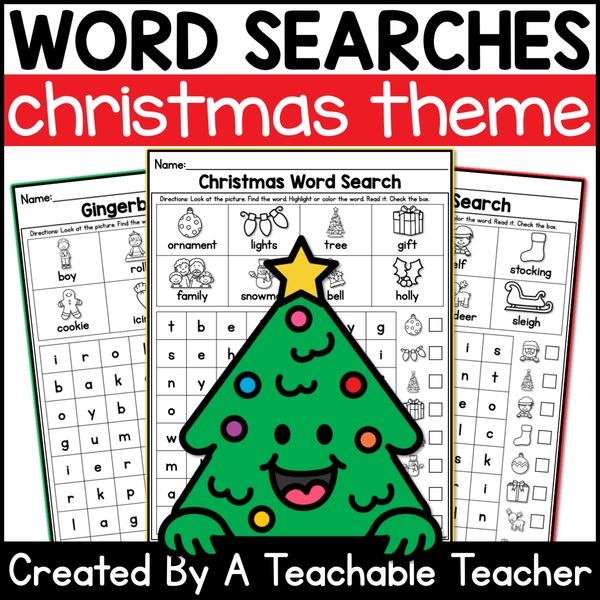 Christmas Word Search – A Teachable Teacher