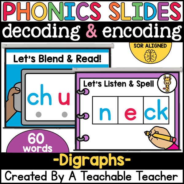 Digital Phonics Digraph Words Google Slides for Decoding and Encoding ...