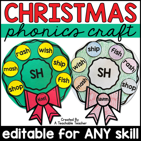 Christmas Wreath Phonics Craft – A Teachable Teacher