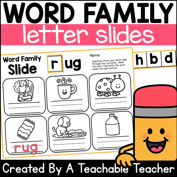 Word Family Letter Slides - CVC Edition – A Teachable Teacher