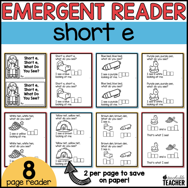 Short E Interactive Emergent Reader – A Teachable Teacher
