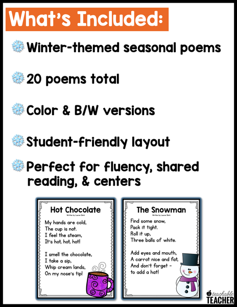 Winter Poems - Poetry – A Teachable Teacher