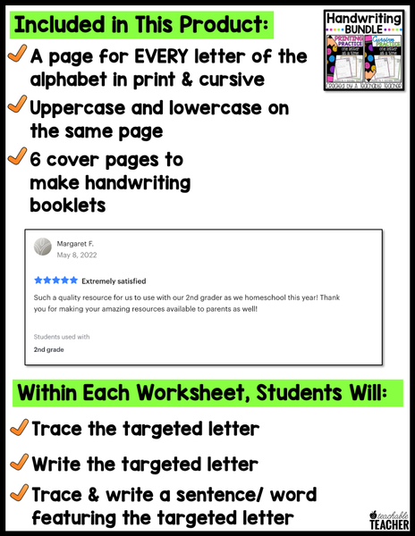 Handwriting Practice- The BUNDLE – A Teachable Teacher