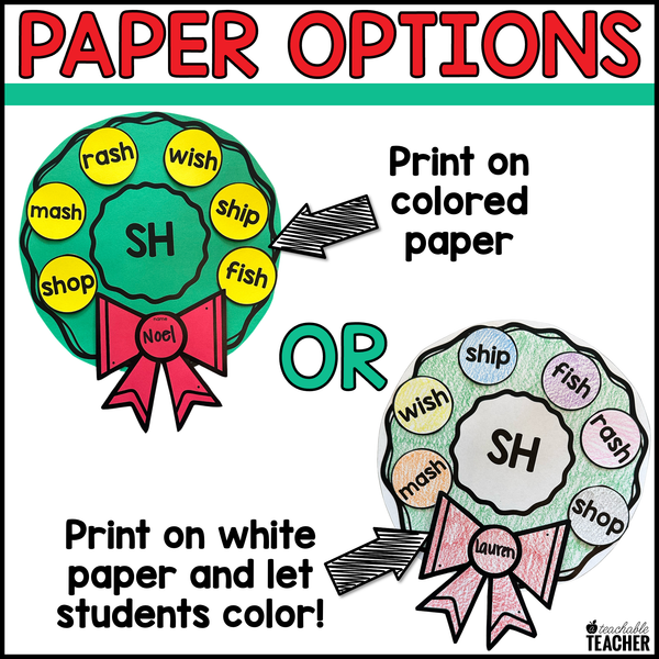 Christmas Wreath Phonics Craft – A Teachable Teacher