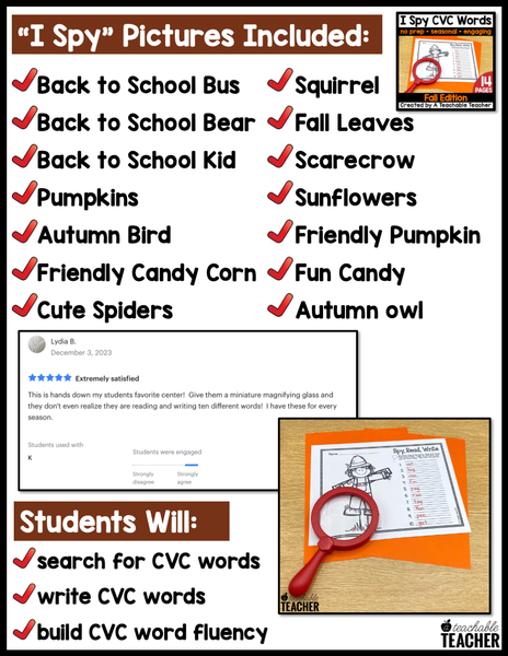 I Spy CVC Words - Fall Edition – A Teachable Teacher