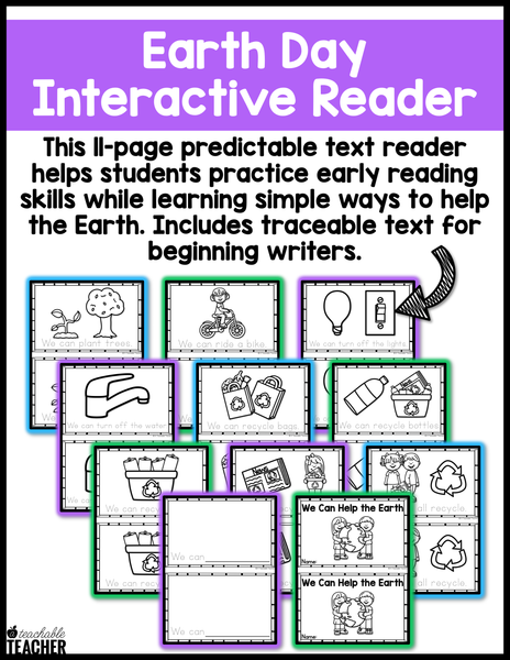 Earth Day Reader and Writing Activities – A Teachable Teacher