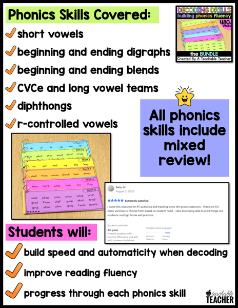 Decoding Drills- The Bundle – A Teachable Teacher