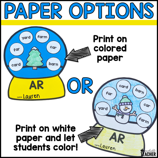 Winter Snow Globe Phonics Craft – A Teachable Teacher