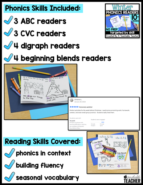 Winter Decodable Readers – A Teachable Teacher