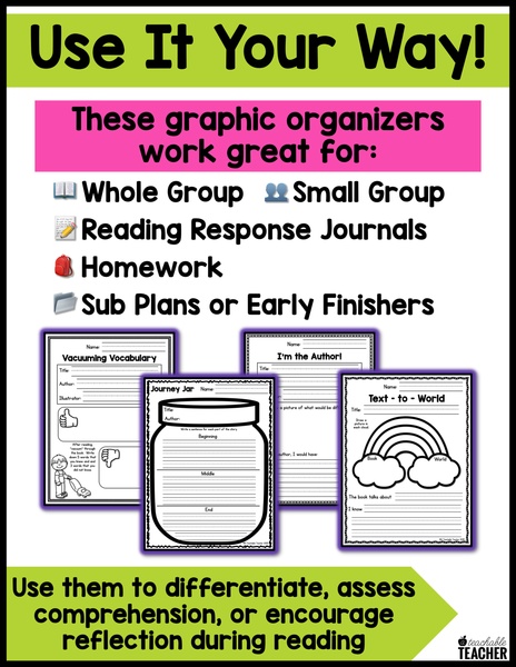 Reading Response Graphic Organizers for Primary Grades – A Teachable ...