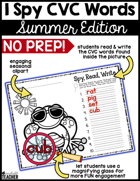 I Spy CVC Words - Summer Edition – A Teachable Teacher