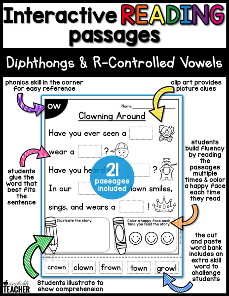 Interactive Reading Passages - Diphthongs and R-controlled Vowels – A ...