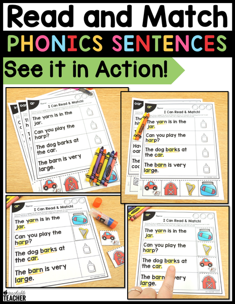 Read and Match Phonics Sentences- The BUNDLE – A Teachable Teacher