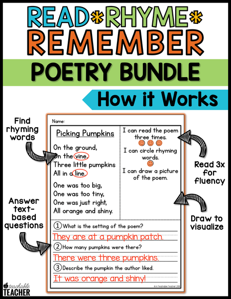 Read Rhyme Remember - The BUNDLE – A Teachable Teacher
