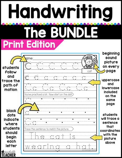 Handwriting Practice- The BUNDLE – A Teachable Teacher