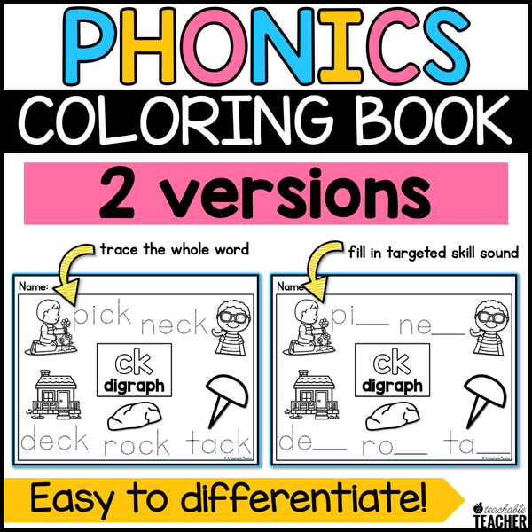 Phonics Coloring BUNDLE – A Teachable Teacher