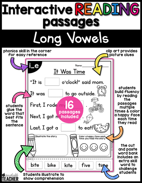 Interactive Reading Passages - Long Vowels – A Teachable Teacher