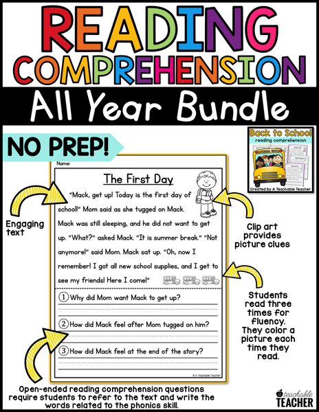Reading Comprehension - The All Year BUNDLE – A Teachable Teacher