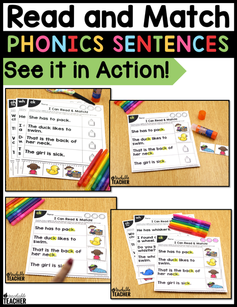 Read and Match Phonics Sentences - Digraphs – A Teachable Teacher