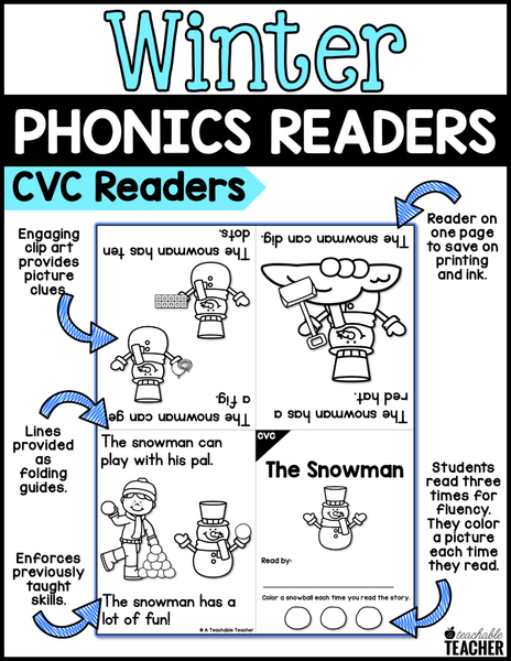 Winter Decodable Readers – A Teachable Teacher