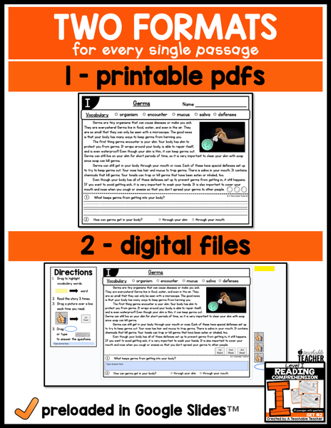 Level I Reading Comprehension Passages and Questions - Set Two – A ...
