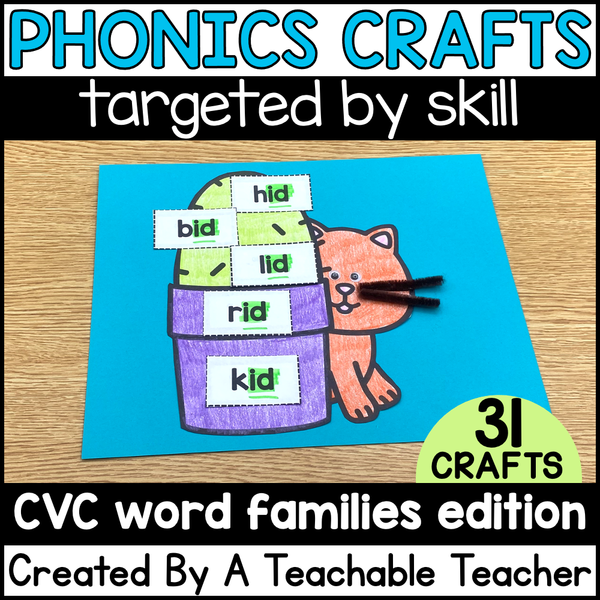 CVC Word Family Phonics Crafts – A Teachable Teacher
