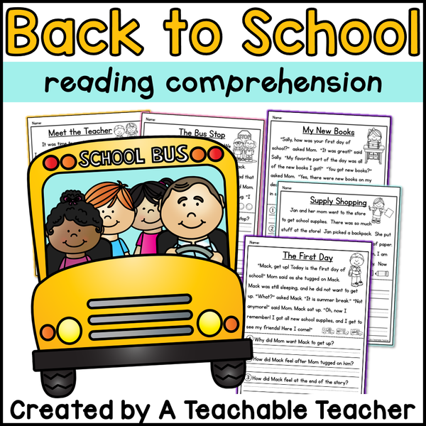 Back to School Reading Comprehension – A Teachable Teacher
