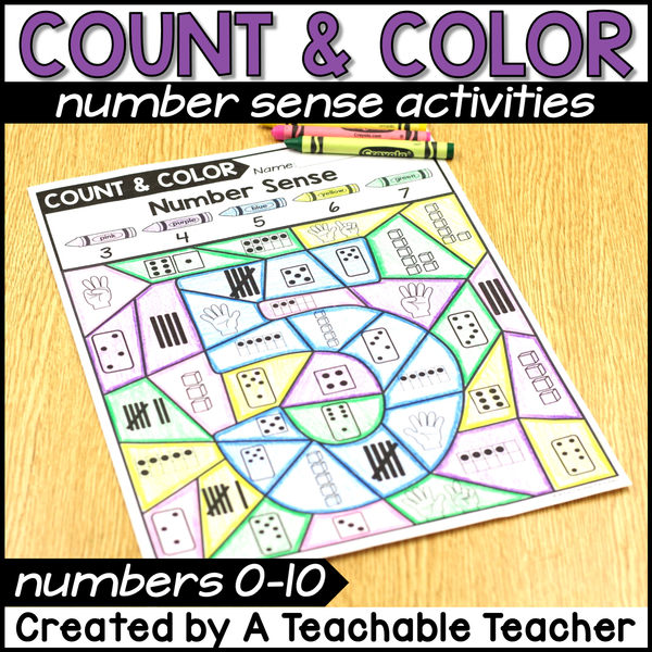 Count and Color - Number Sense Activities 0-10 – A Teachable Teacher
