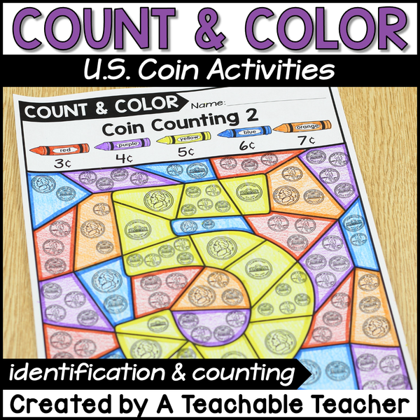 Count and Color - U.S. Coin Activities – A Teachable Teacher