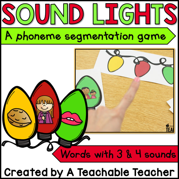 Christmas/December Phonemic Awareness Activities: Segmenting & Blendin ...
