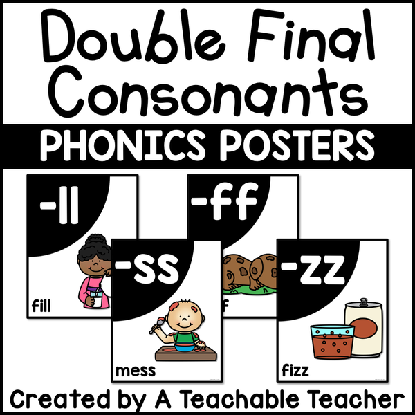 Double Final Consonant Phonics Posters – A Teachable Teacher