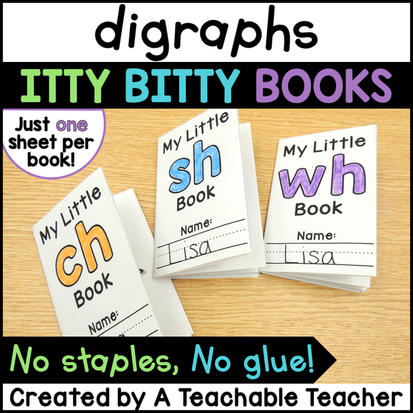 Itty Bitty Books - Digraphs Edition – A Teachable Teacher