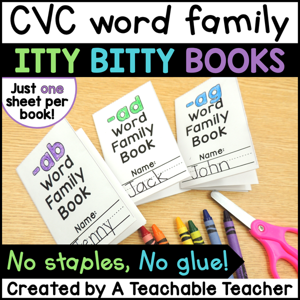 Itty Bitty Books - CVC Word Family Edition – A Teachable Teacher