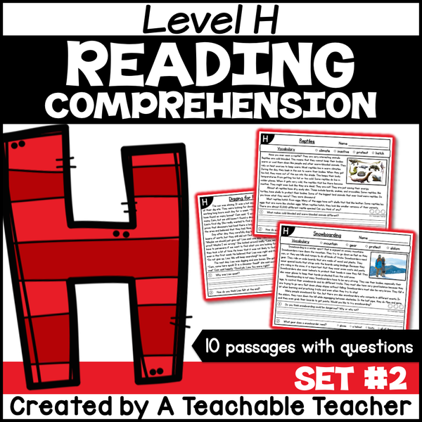 Level H Reading Comprehension Passages and Questions - Set Two – A ...