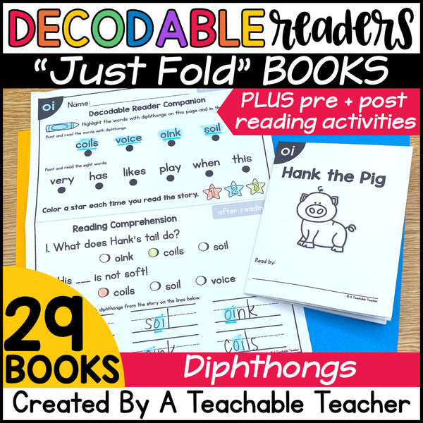Diphthongs Decodable Readers – A Teachable Teacher
