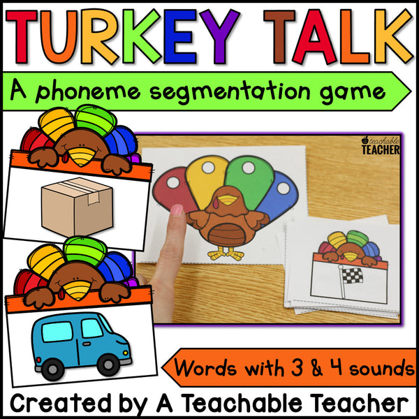 Thanksgiving/November Phonemic Awareness Activities: Segmenting & Blen ...
