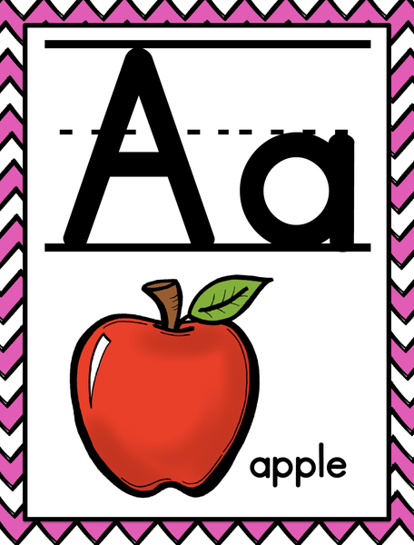 Chevron Print Alphabet Posters – A Teachable Teacher