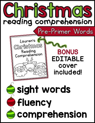 Christmas Reading Worksheets For Kindergarten Kindergarten Reading