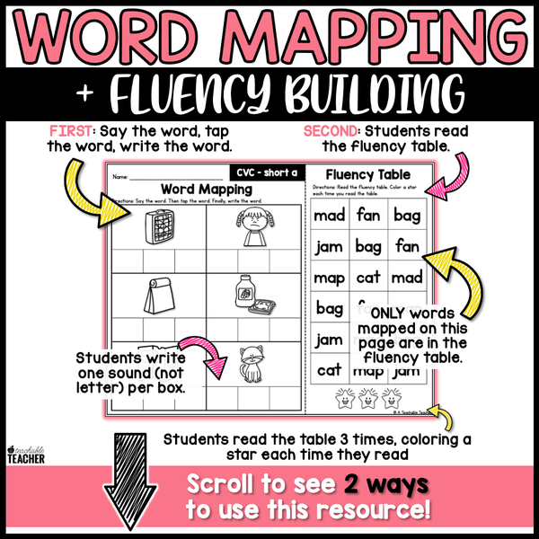 Word Mapping Worksheets - Phonics Bundle – A Teachable Teacher