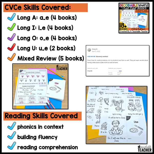 CVCe Decodable Readers – A Teachable Teacher