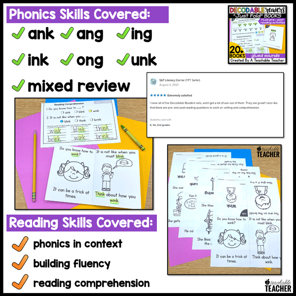 Glued Sounds Decodable Readers – A Teachable Teacher