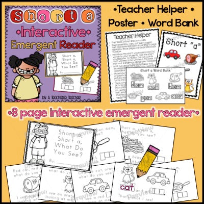 Short A Interactive Emergent Reader – A Teachable Teacher